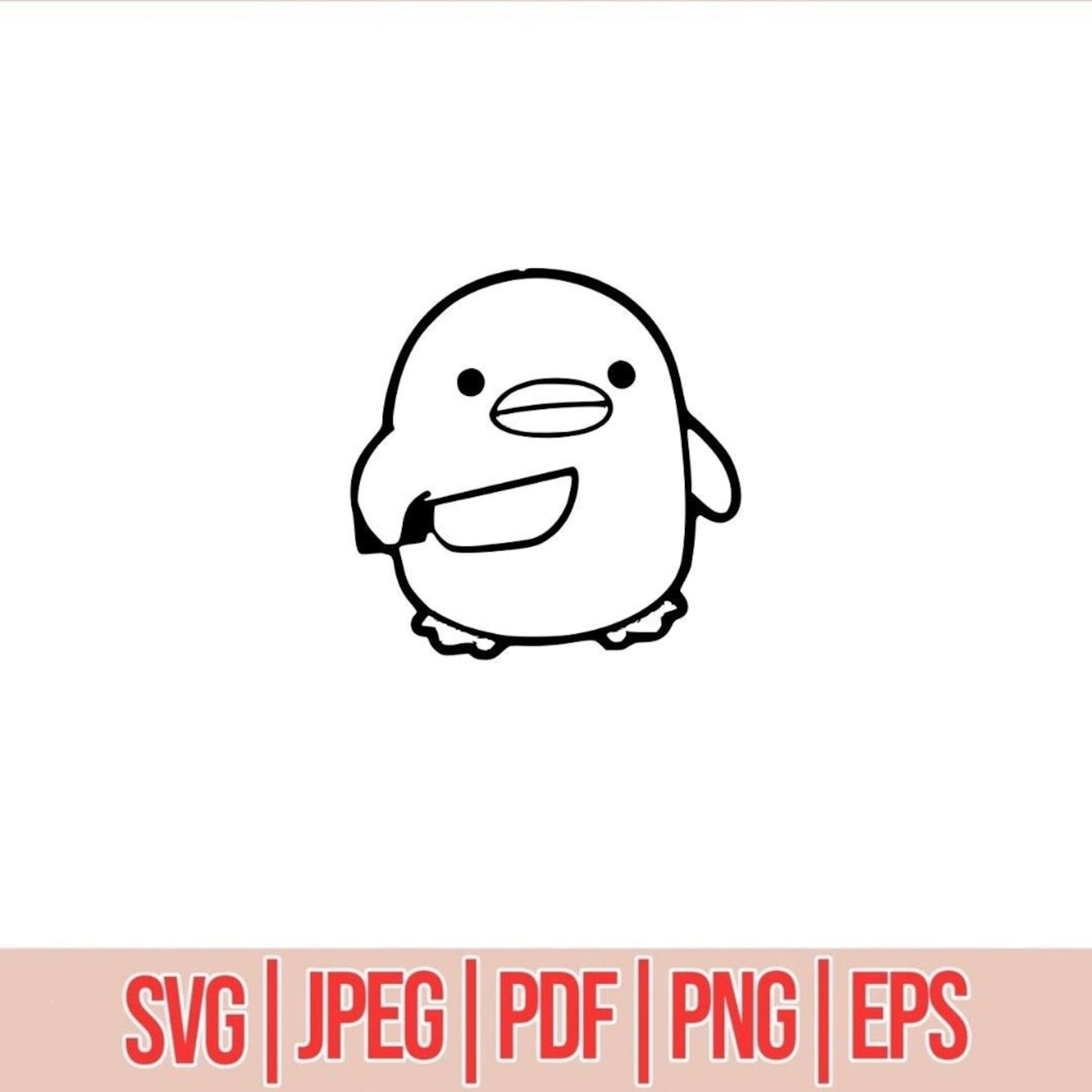 Lindo pato con cuchillo en la mano svg lindo svg pato - Etsy México