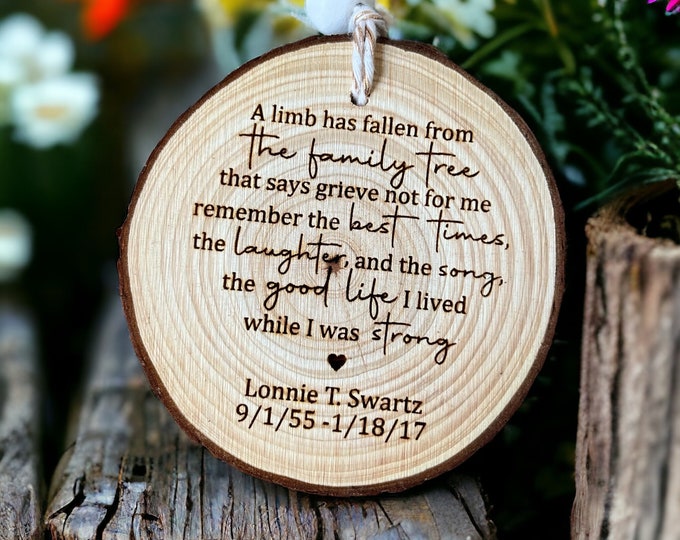 Family Tree Memorial Ornament, A Limb Has Fallen From Our Family Tree ...