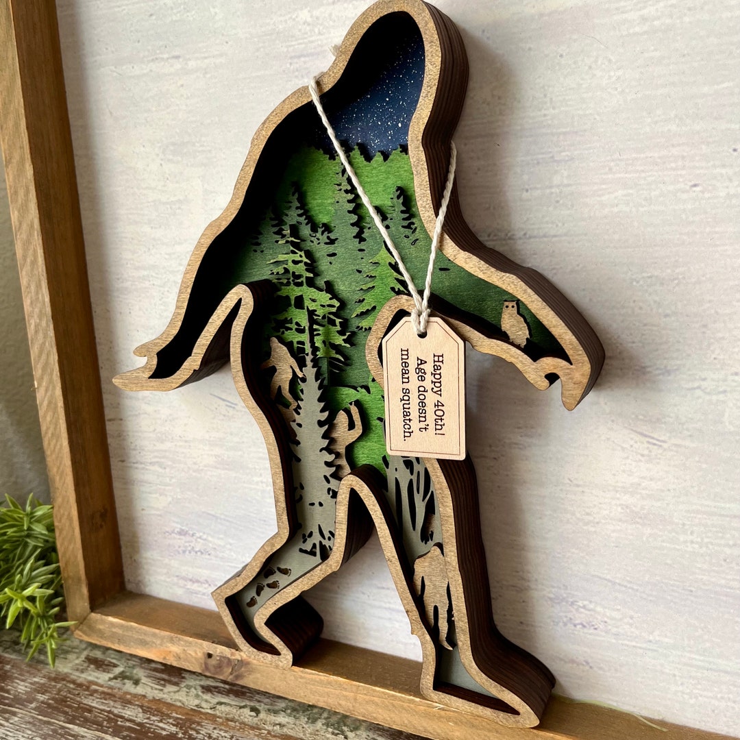 Bigfoot XL Wall Hanging Bigfoot Theme Room Decor Cryptid Birthday Gift ...