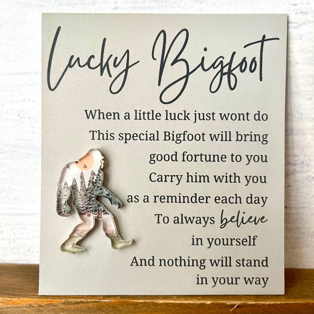 Lucky Bigfoot Acrylic Pin Outdoors Camping Theme Sasquatch Gift - Etsy