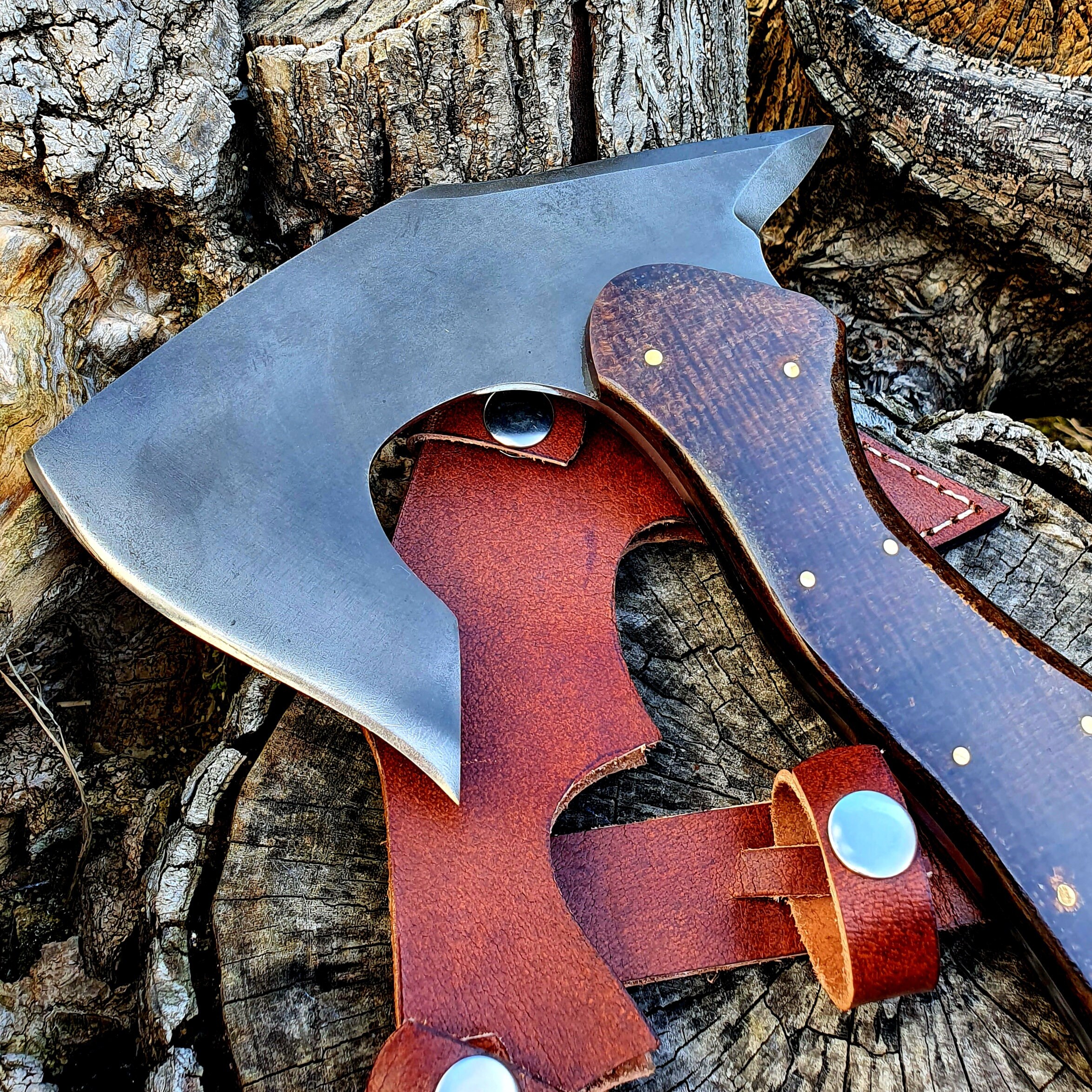 Machete Axe Hand-made Outdoor Knife Camping Knife Backpack Blade Forged ...