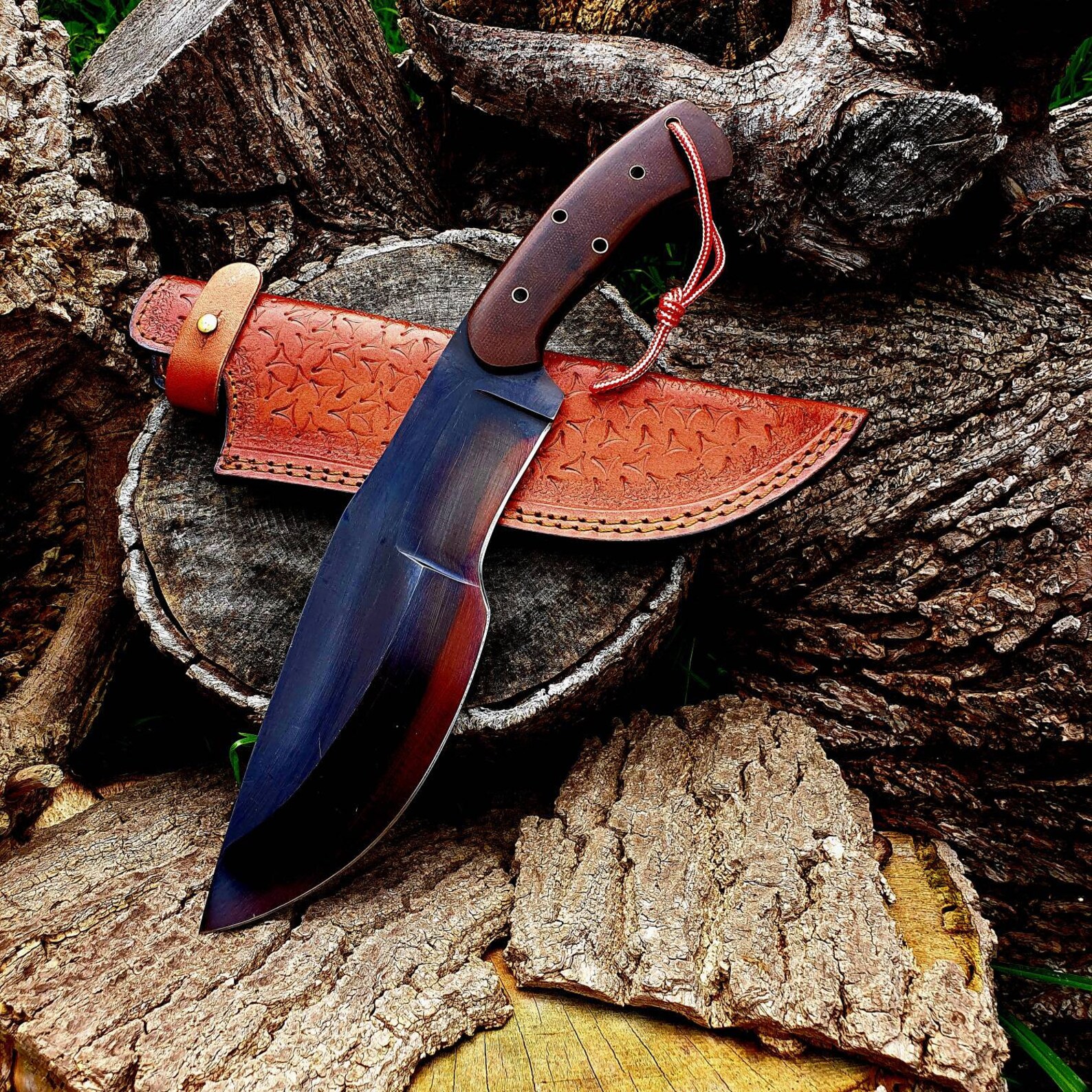 Machete Chopper Christmas Knife Tracker Outdoor Camping Backpack Forged ...