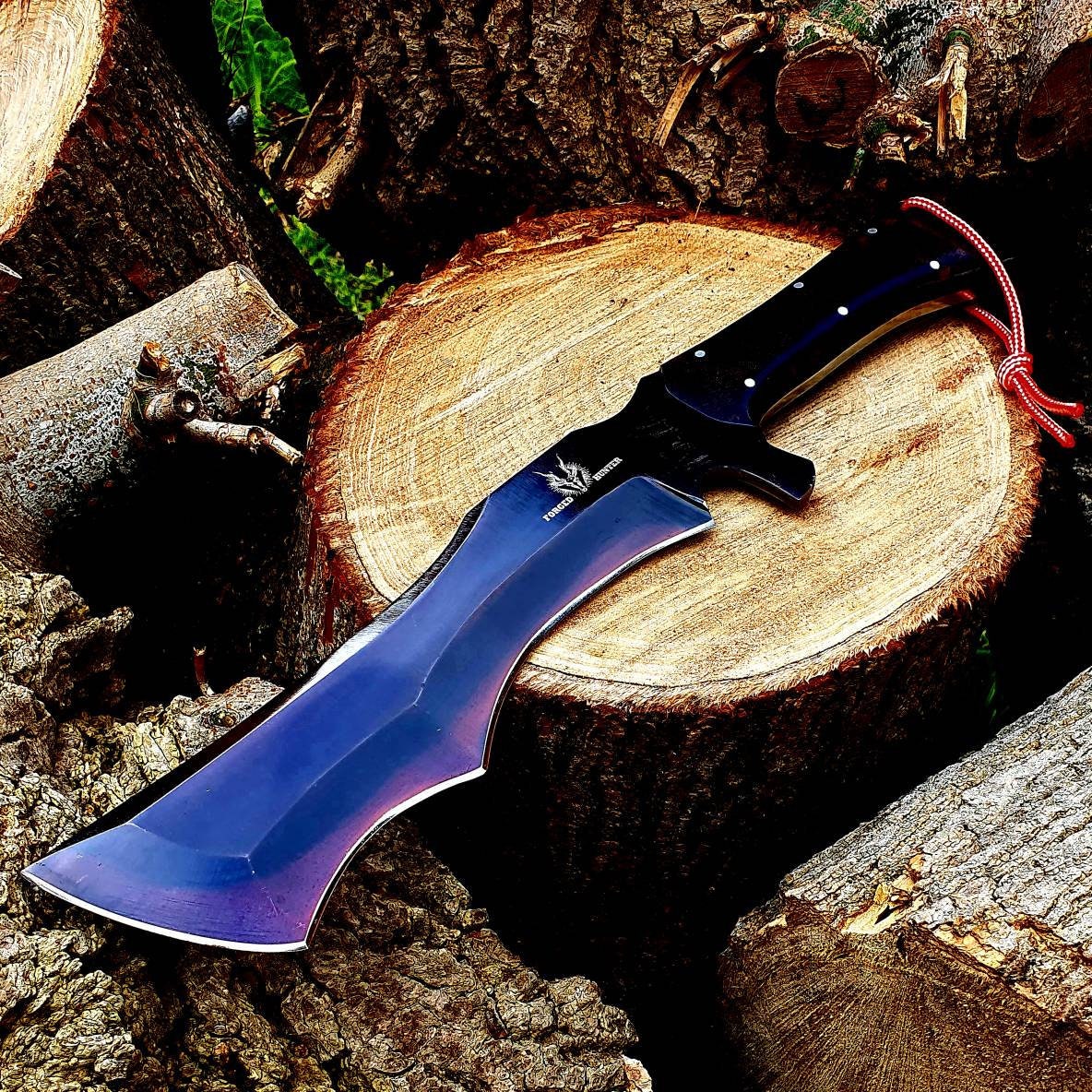 Handmade Heavy Machete: Forged 80CRV2 Steel Blade, Wood Handle - Etsy