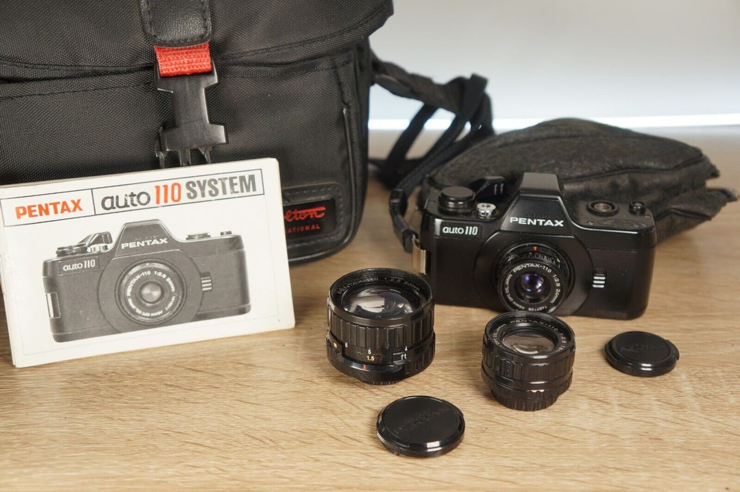 Pentax Auto 110 Camera With Three Lenses 24mm 50mm & 18mm - Etsy