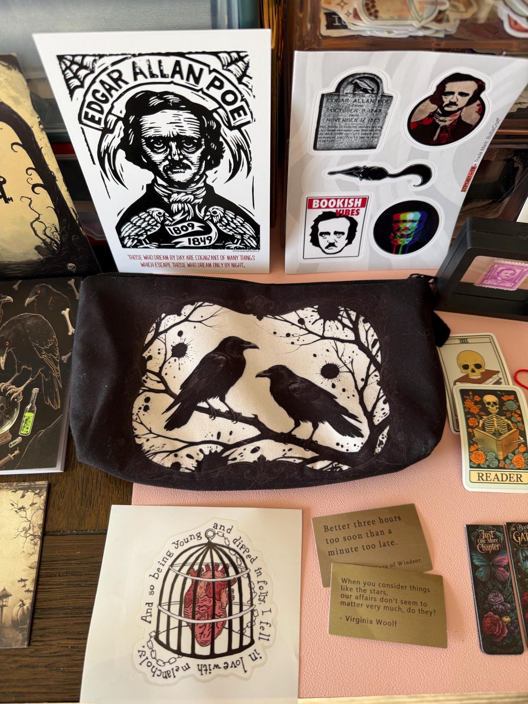 Edgar Allan Poe Bookish Stationery Bundle, Gothic Reader Gift - Etsy
