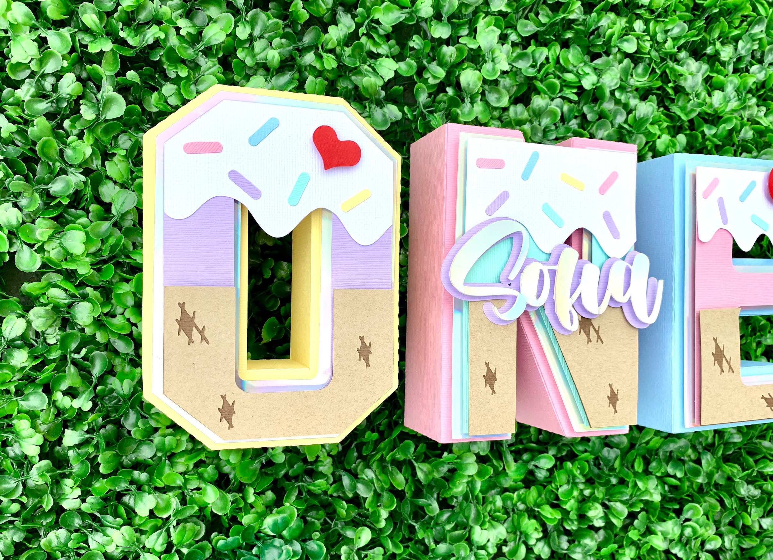 Letras 3d De Helado, Letras De Helado, Cumpleaños De Helado, Fiesta De ...