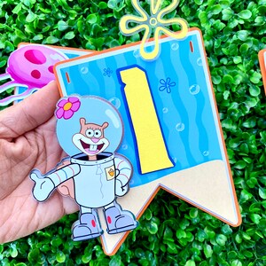 Spongebob Birthday Banner, Custom Inspired Spongebob Banner, Spongebob ...