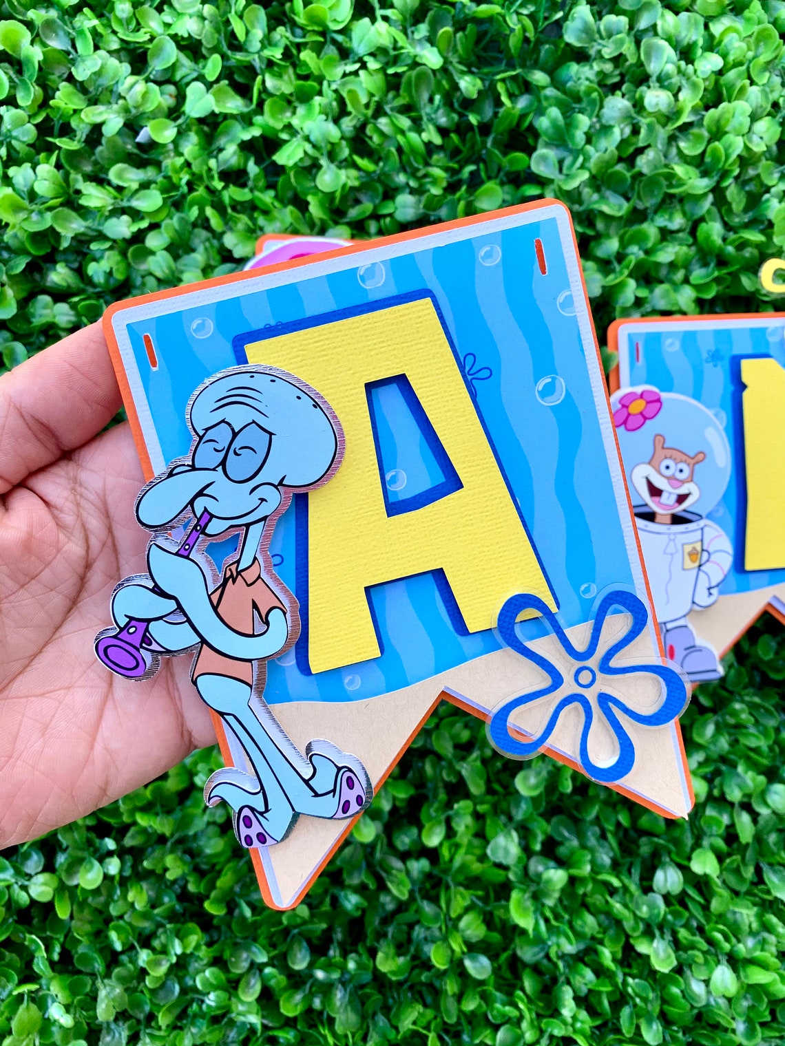 Spongebob Birthday Banner Custom Inspired Spongebob Banner | Etsy