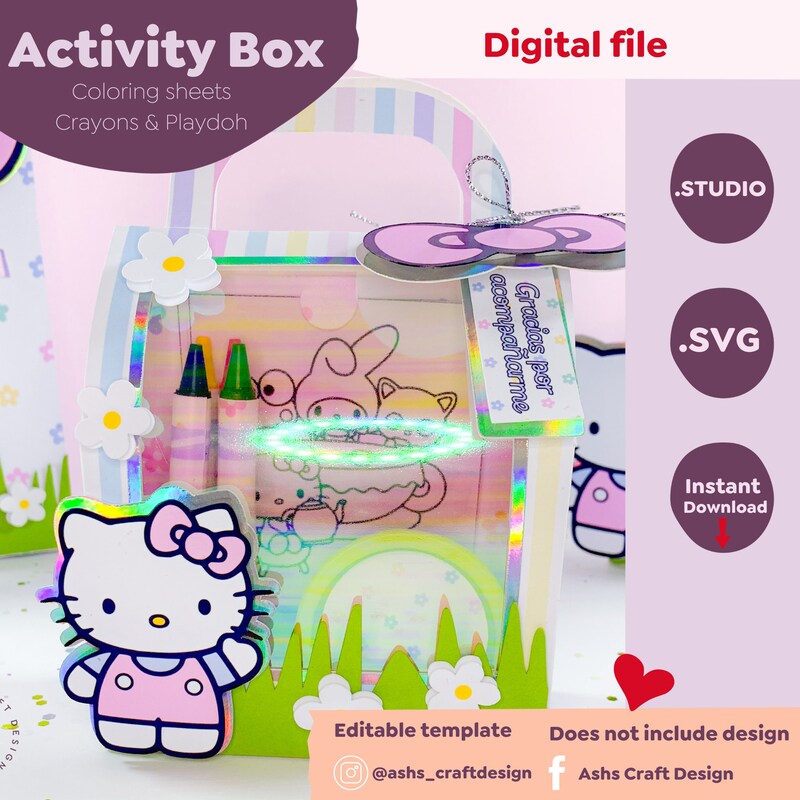 Activity Box Template - Etsy
