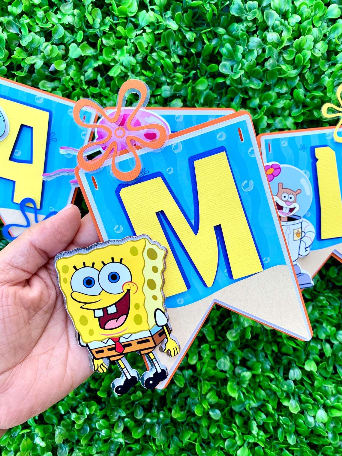 Spongebob Birthday Banner Custom Inspired Spongebob Banner | Etsy