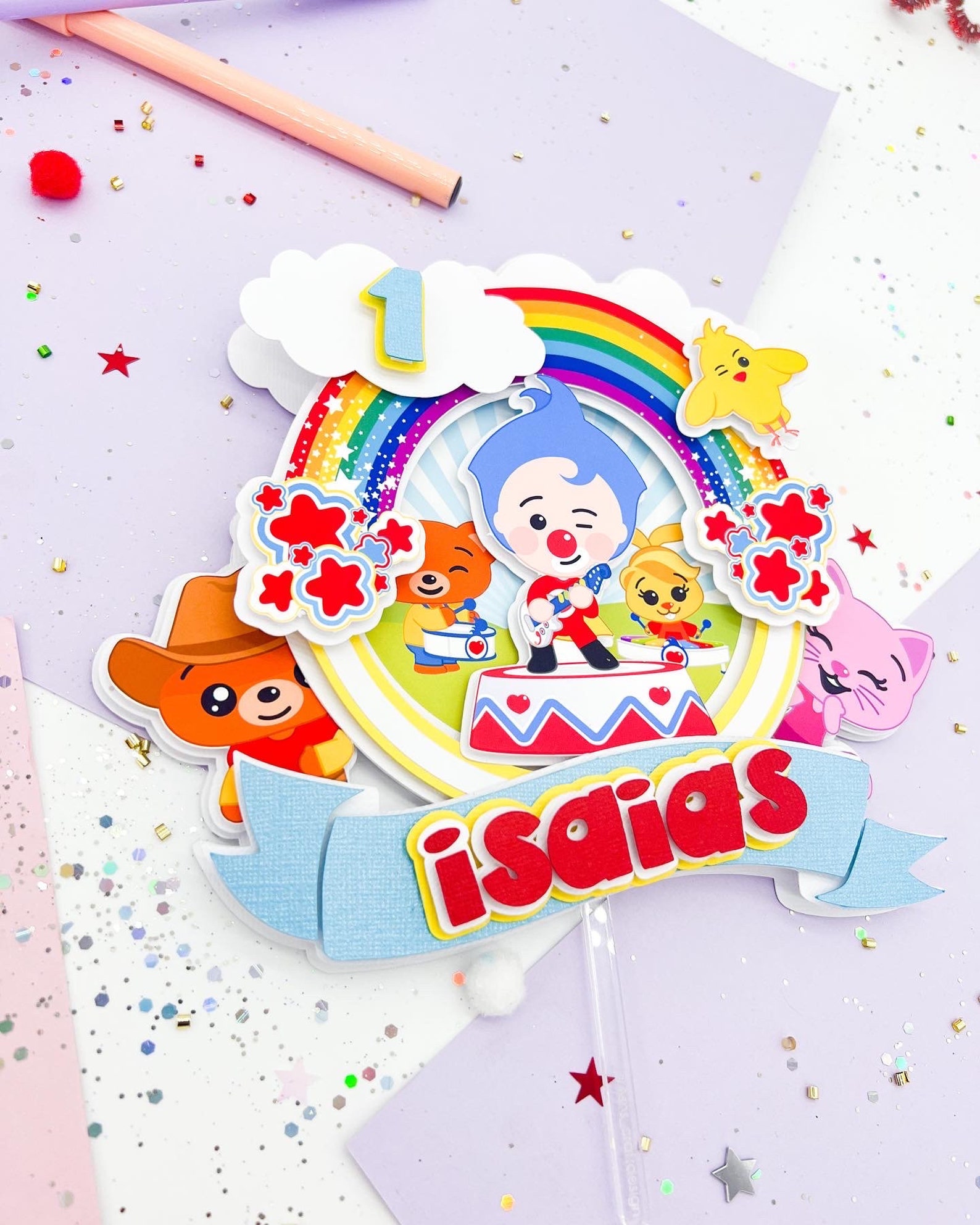 Plim Plim Cake Topper, Plim Plim Circus Topper, Personalized Plim Plim ...