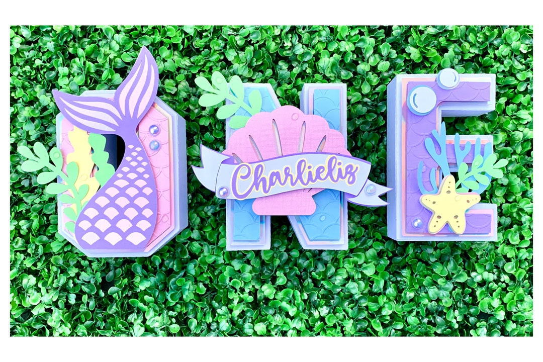 Mermaid 3d Letter, Mermaid 3d Letters, Mermaid Letter, Mermaid Letters ...