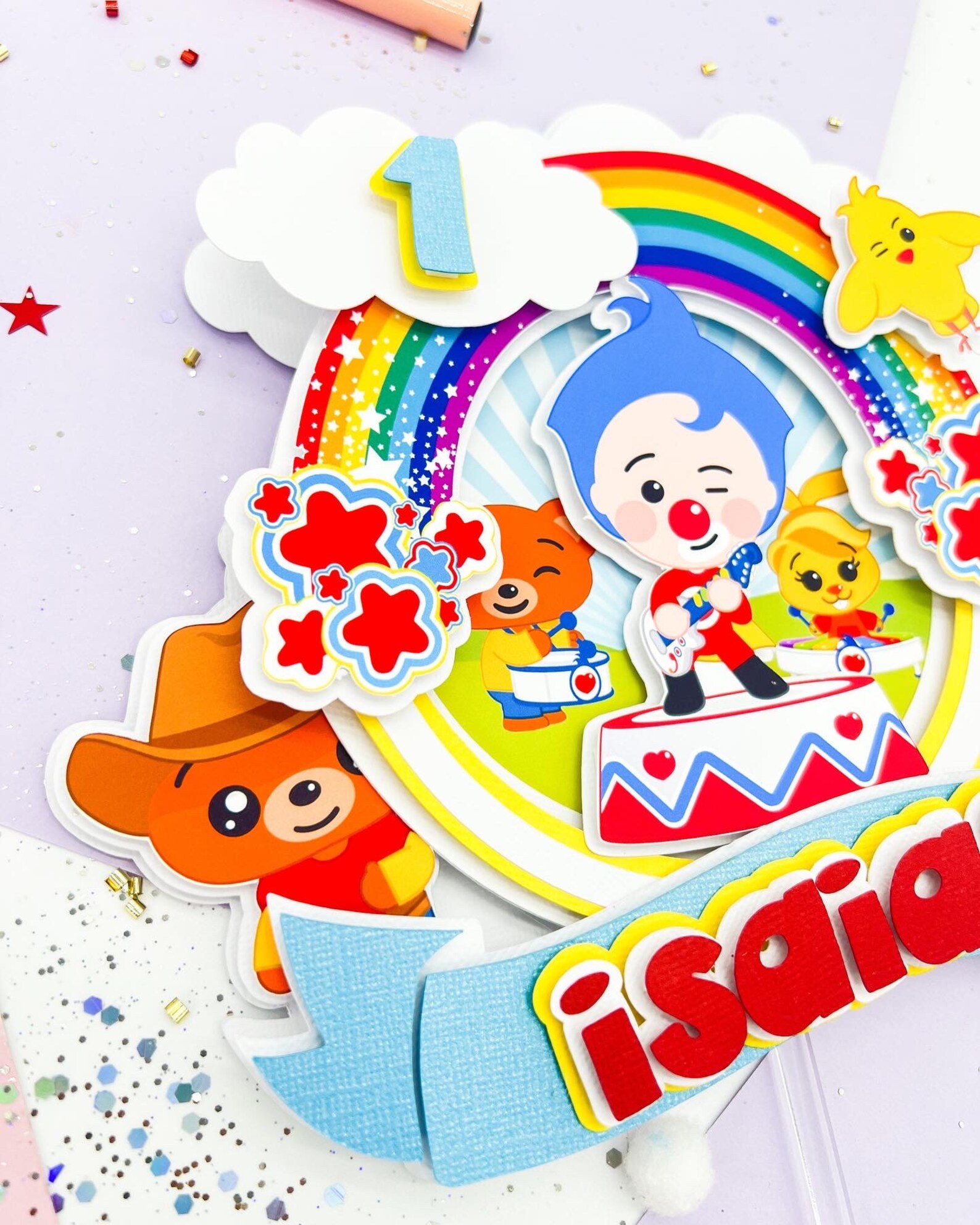 Plim Plim Cake Topper, Plim Plim Circus Topper, Personalized Plim Plim ...