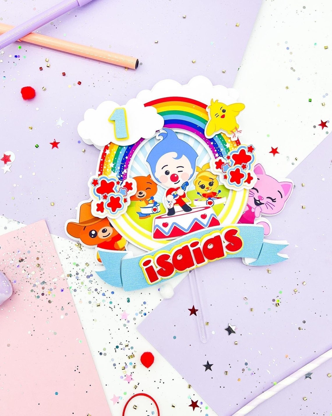 Plim Plim Cake Topper, Plim Plim Circus Topper, Personalized Plim Plim ...