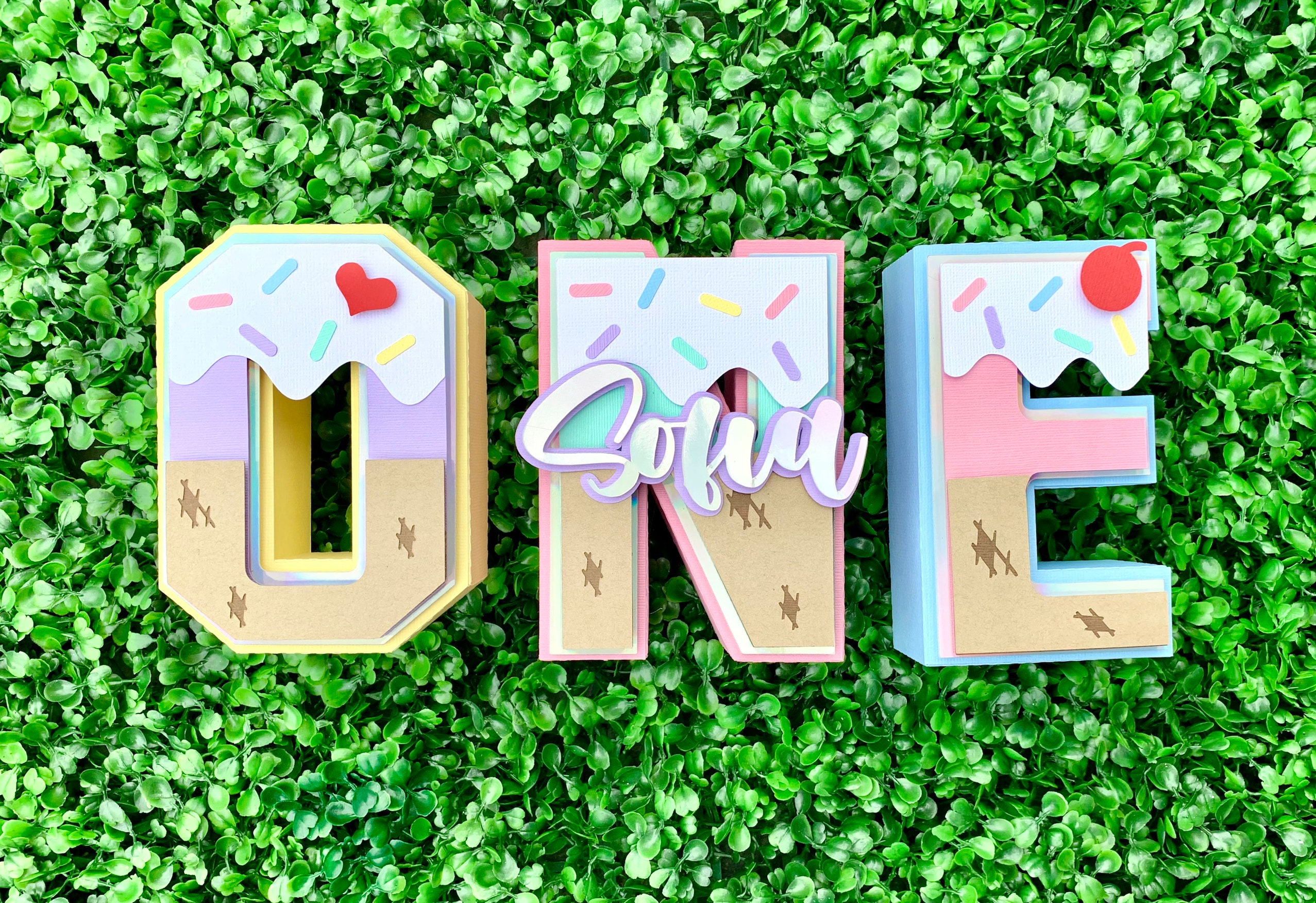 Letras 3d De Helado, Letras De Helado, Cumpleaños De Helado, Fiesta De ...