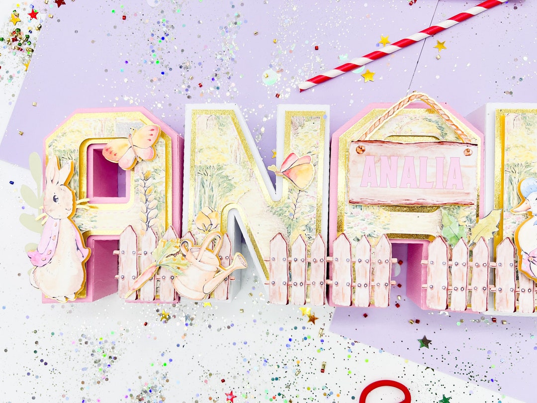 Peter Rabbit 3d Letters, Peter Rabbit Letters, Peter Rabbit Birthday ...