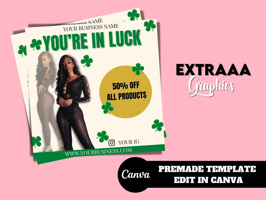 You're in Luck Sale Flyer Template, St Patrick Day Sale, St Patty Sale ...