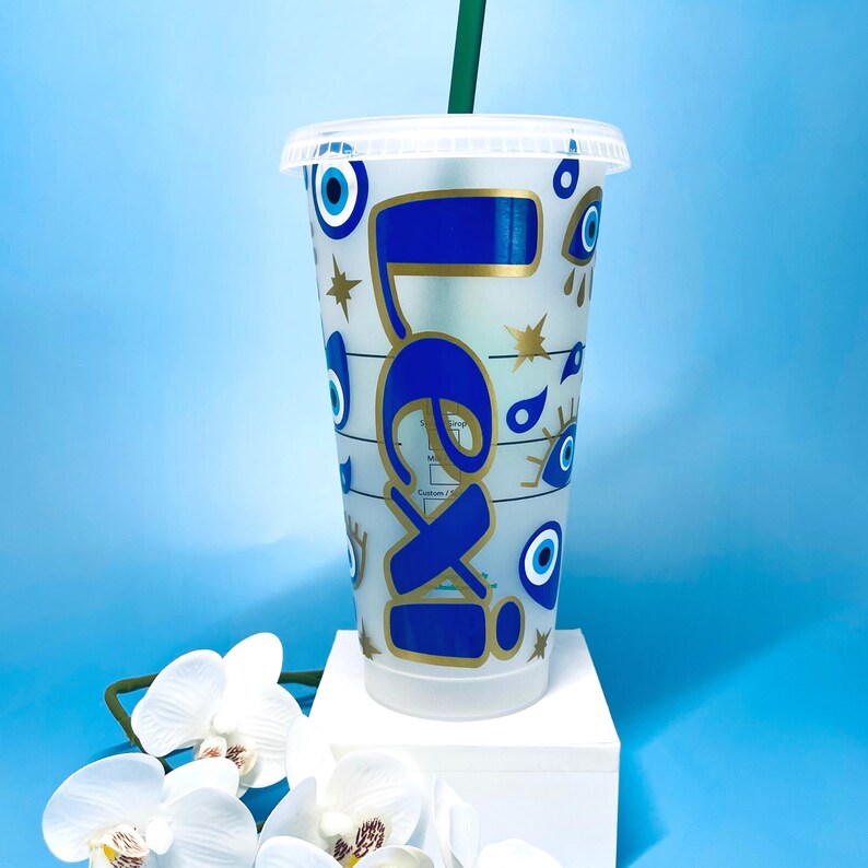 Evil Eye Evil Eye Cold Cup Evil Eye Personalized Cup Evil - Etsy