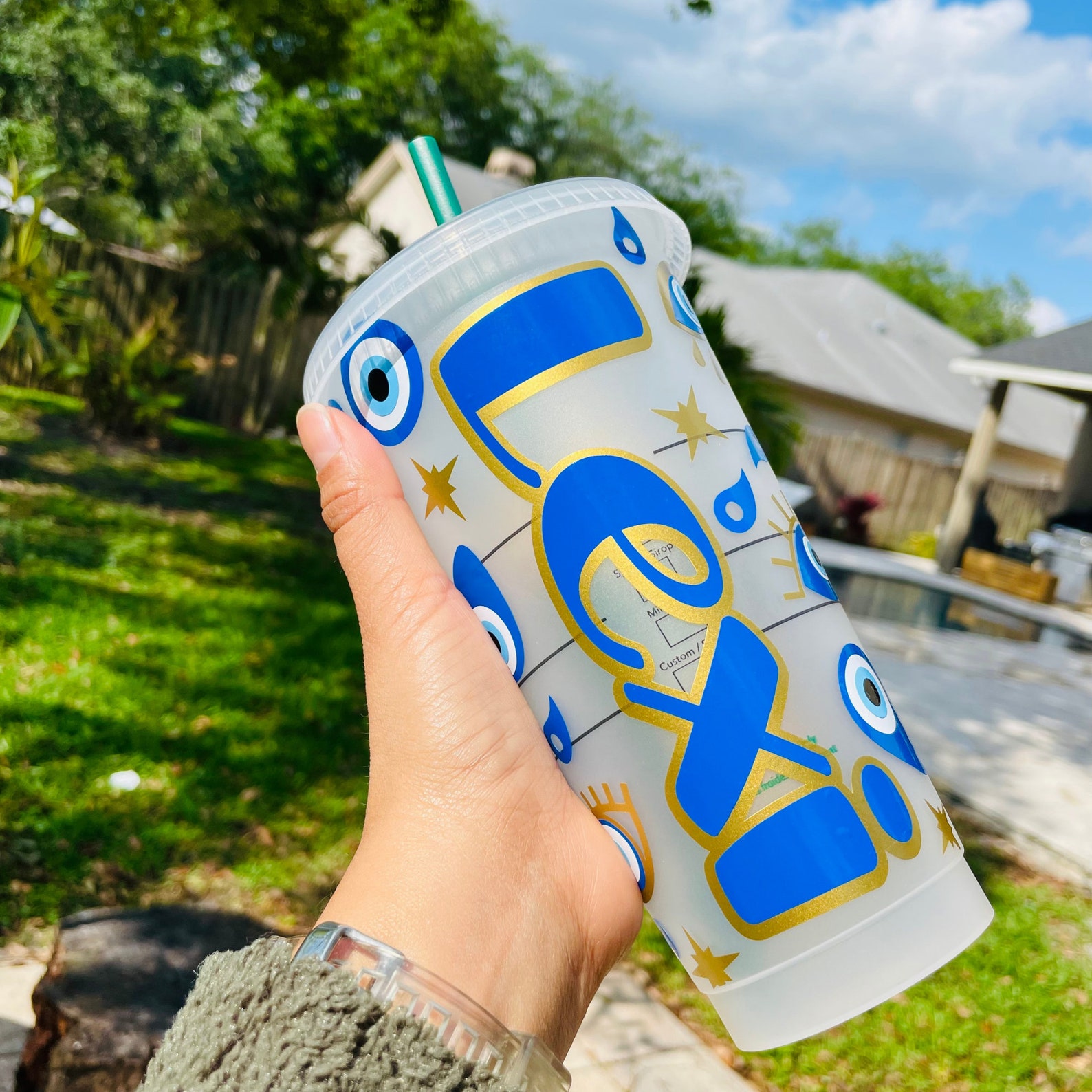 Evil Eye Evil Eye Cold Cup Evil Eye Personalized Cup Evil - Etsy