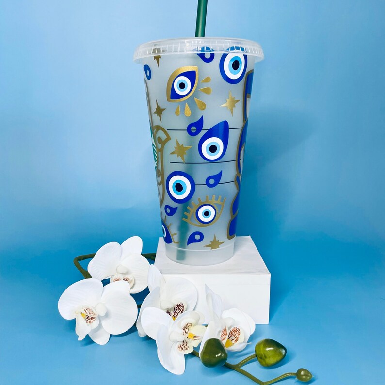 Evil Eye Evil Eye Cold Cup Evil Eye Personalized Cup Evil - Etsy