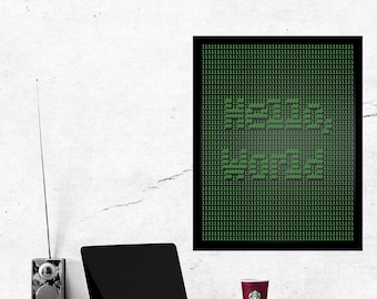 Computer Science Printable Poster Art hello | Etsy