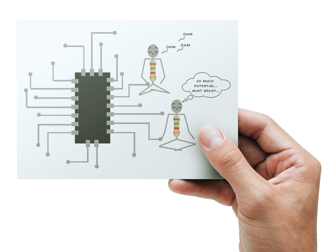 Engineering Greeting Card - Electrical Engineering Humor, Meditating ...