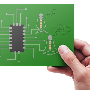 Engineering Greeting Card - Electrical Engineering Humor, Meditating ...