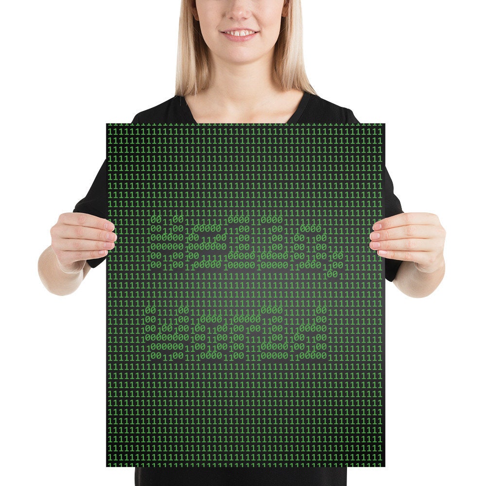 Computer Science Printable Poster Art - "hello, World" Ones and Zeros ...