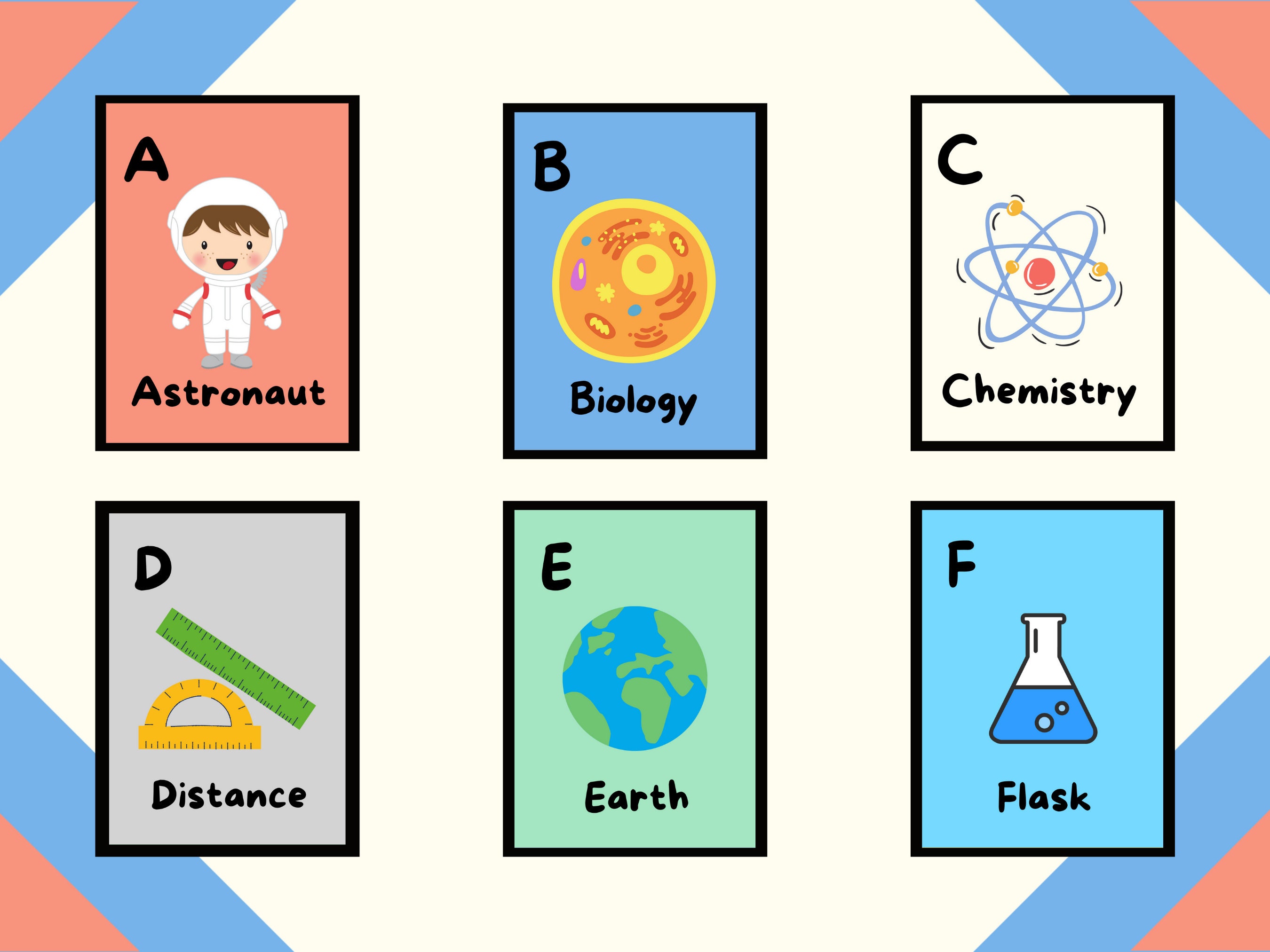Abcs for Tiny Scientists - Printable Alphabet Flashcards for Kids ...
