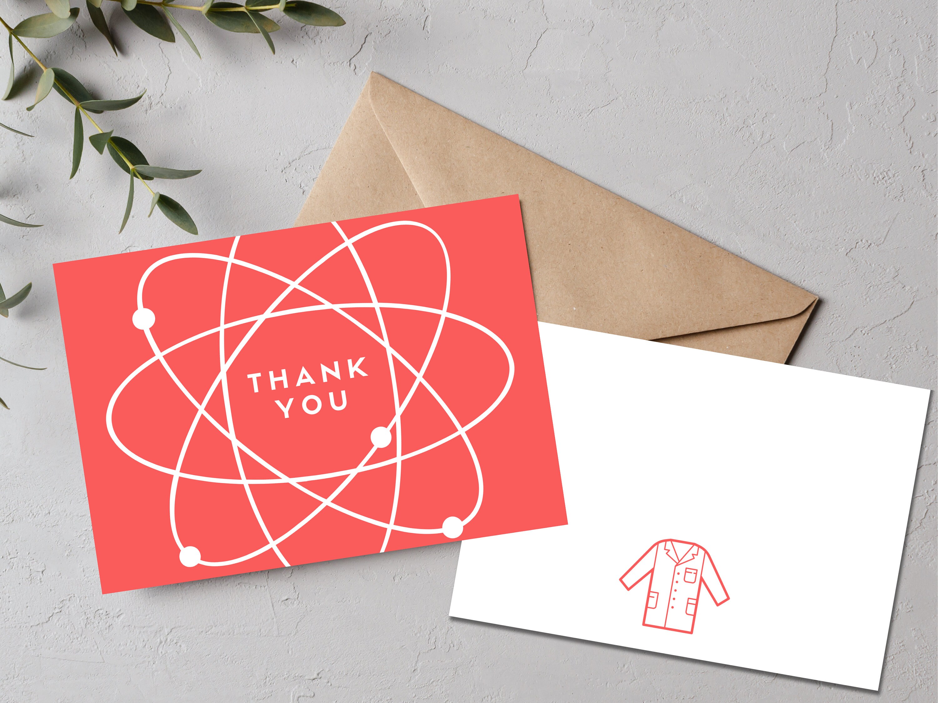 Science Thank You Card (set) - Foldable Cards to Show Your Scientific ...