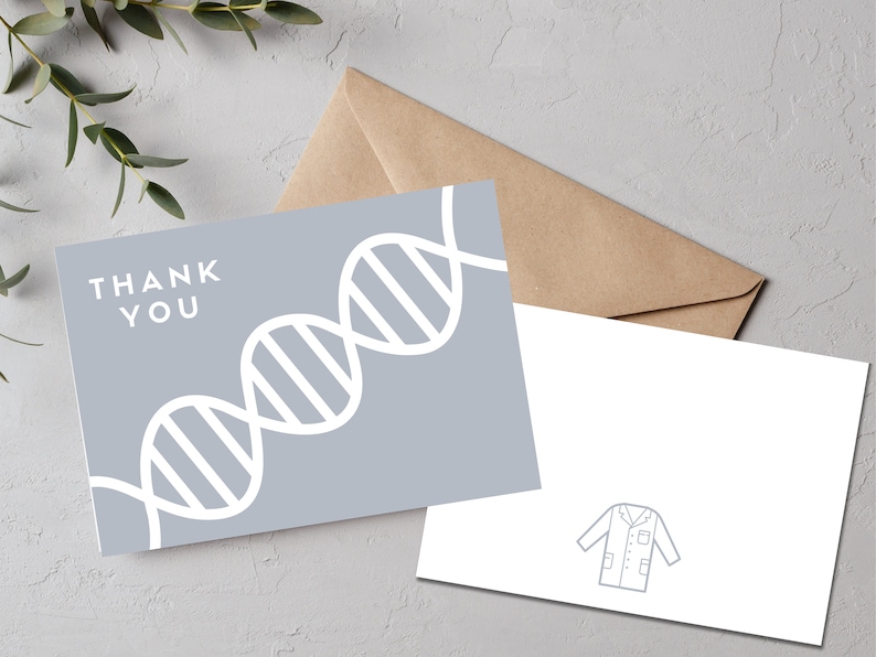 Science Thank You Card (set) - Foldable Cards to Show Your Scientific ...