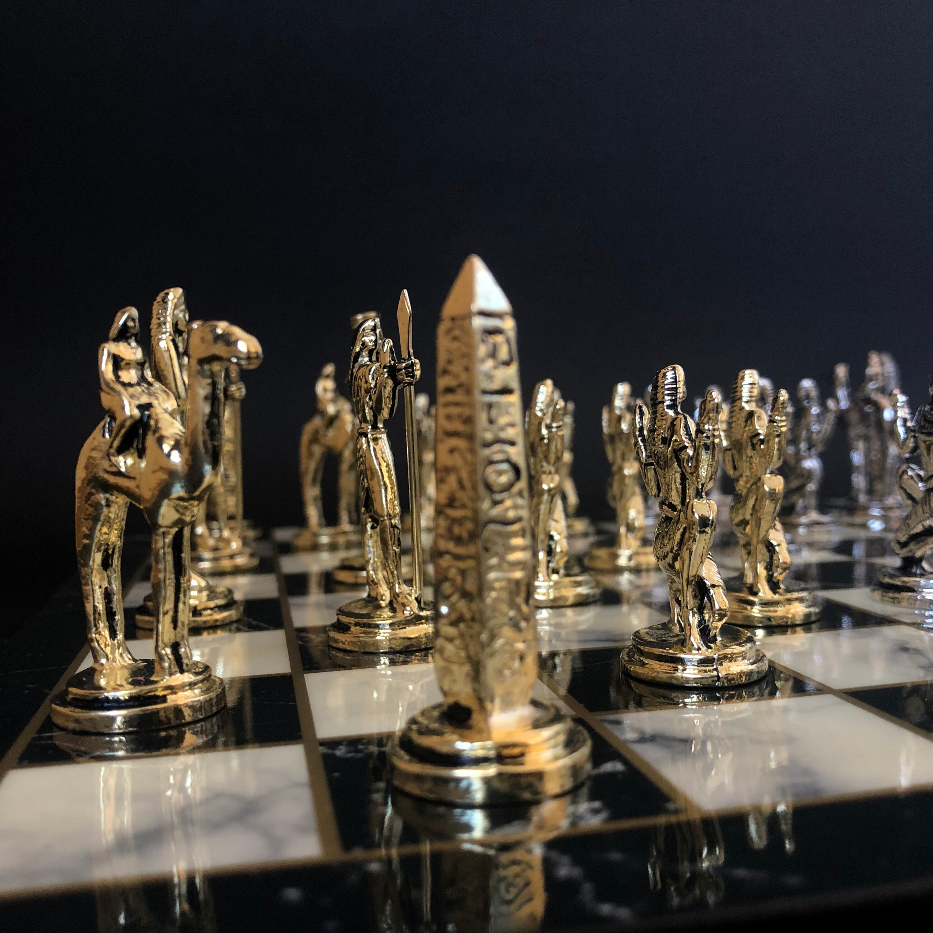 Games & Puzzles Toys & Games ANCIENT KINGDOM EGYPT Chess set Bronze ...