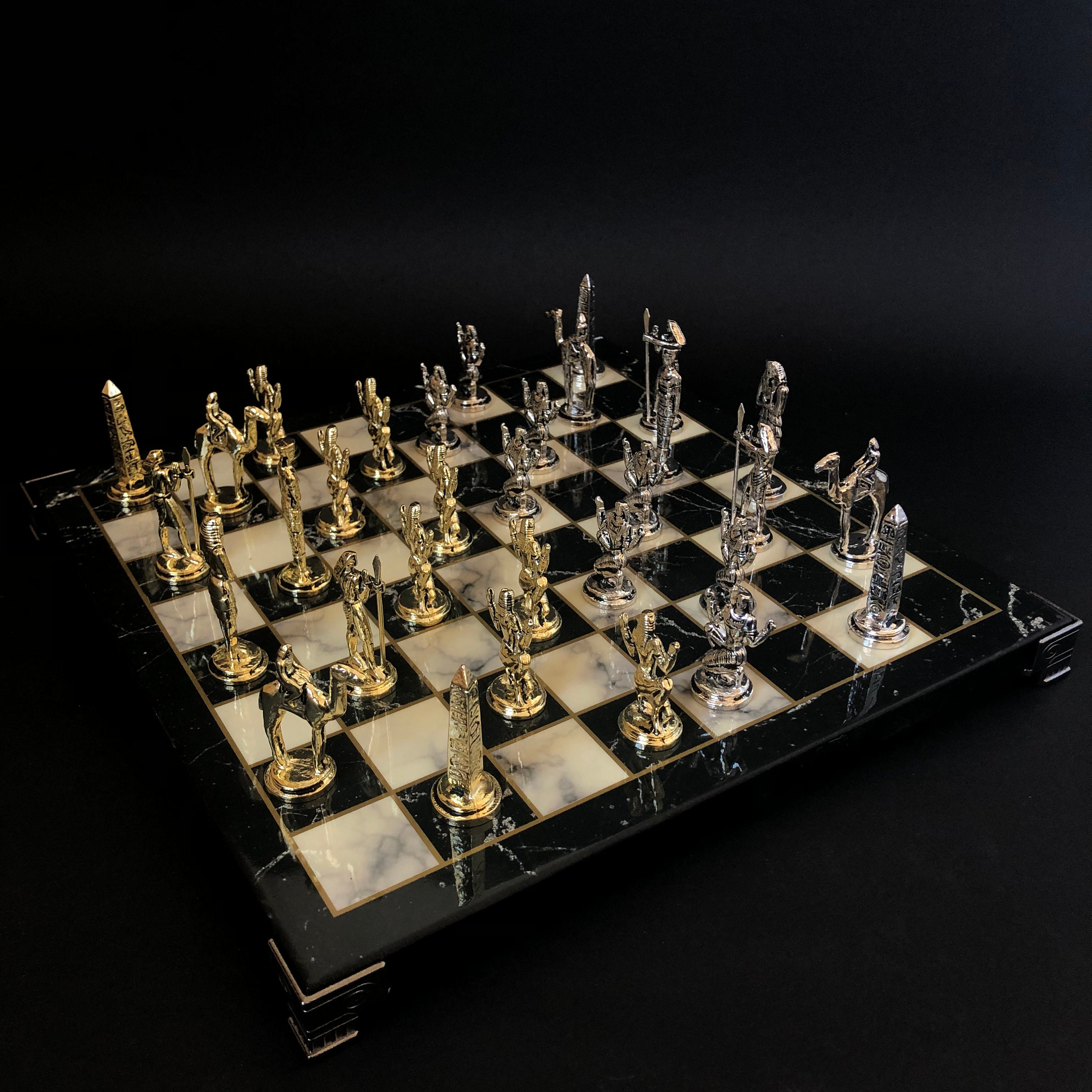 Games & Puzzles Toys & Games ANCIENT KINGDOM EGYPT Chess set Bronze ...