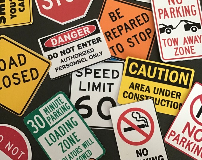 Road Signs / Building Signs Sticker Pack | Random Mix - Etsy
