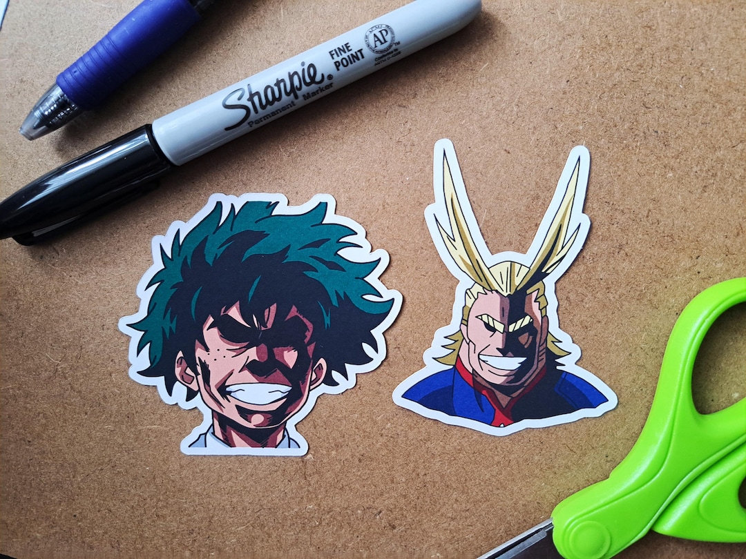 Anime Character Emote Stickers - Mido - All Might - Etsy