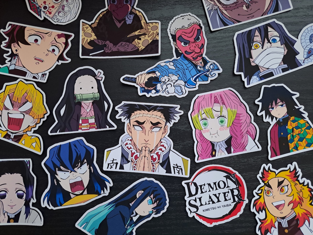 Anime Character Emote Stickers - Demon Siayer - Etsy