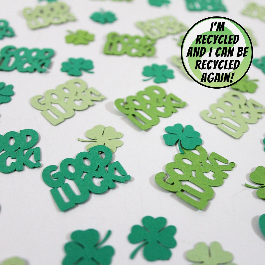 Good Luck Confetti for Cards, Tables, Parties Shamrocks, Luck of the ...