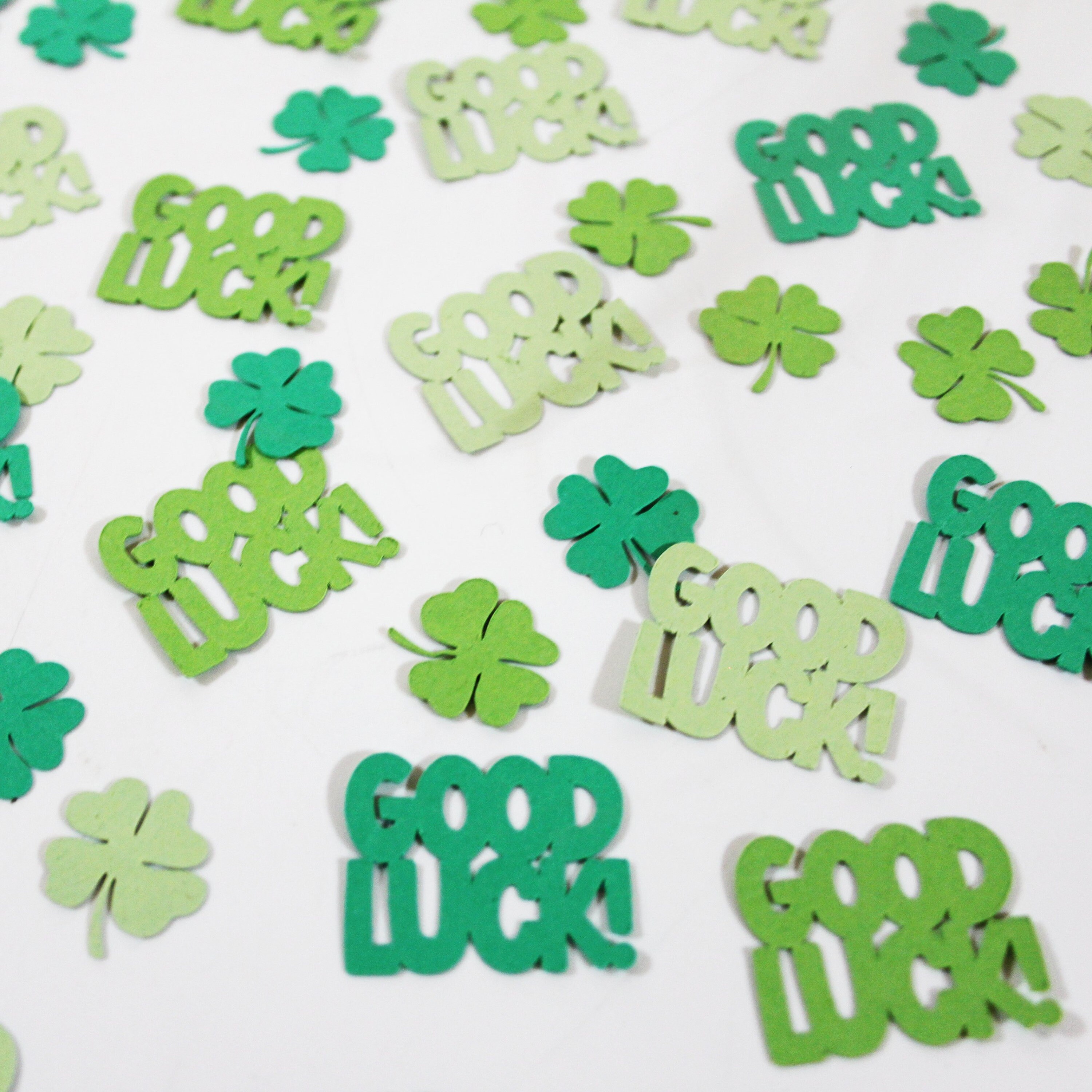 Good Luck Confetti for Cards, Tables, Parties Shamrocks, Luck of the ...