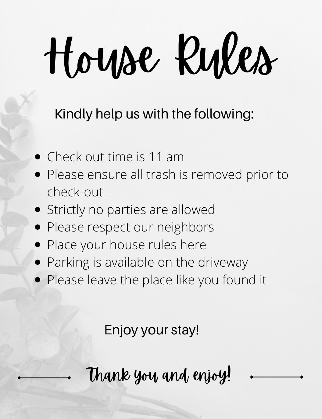 Airbnb Poster Bundle. Editable Templates for Airbnb Hosts. Vacation ...