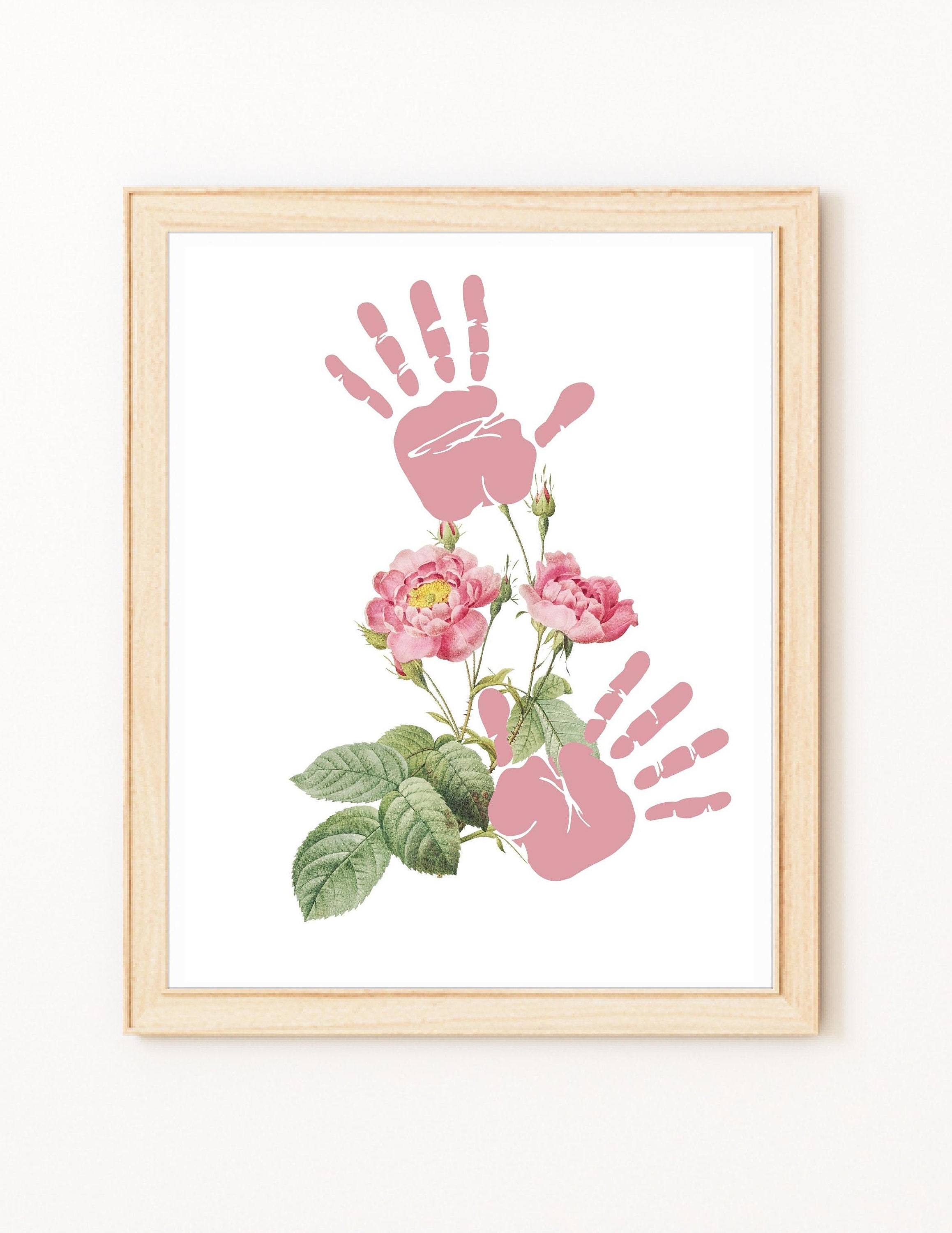 Flower Handprint Art / Child Handprint Gift / Family Handprint Art - Etsy