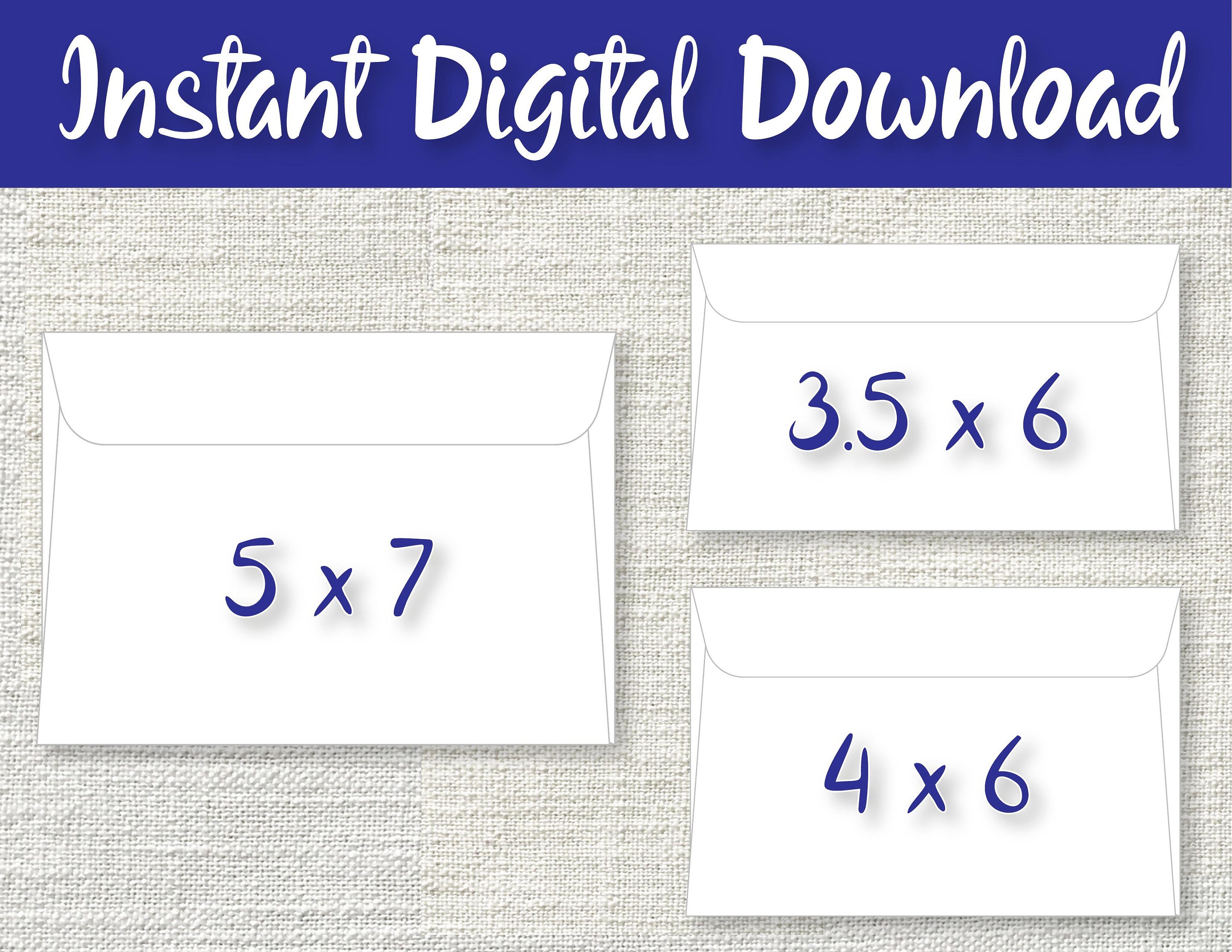 Printable Envelope Bundle / 5x7 Envelope / 4x6 Envelope / 3.5x6 ...