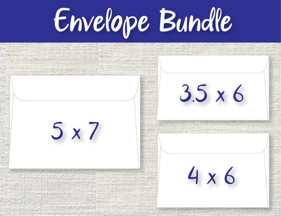 Printable Envelope Bundle / 5x7 Envelope / 4x6 Envelope / - Etsy