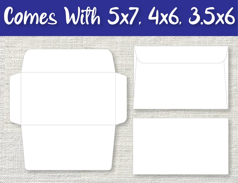 Printable Envelope Bundle / 5x7 Envelope / 4x6 Envelope / 3.5x6 ...