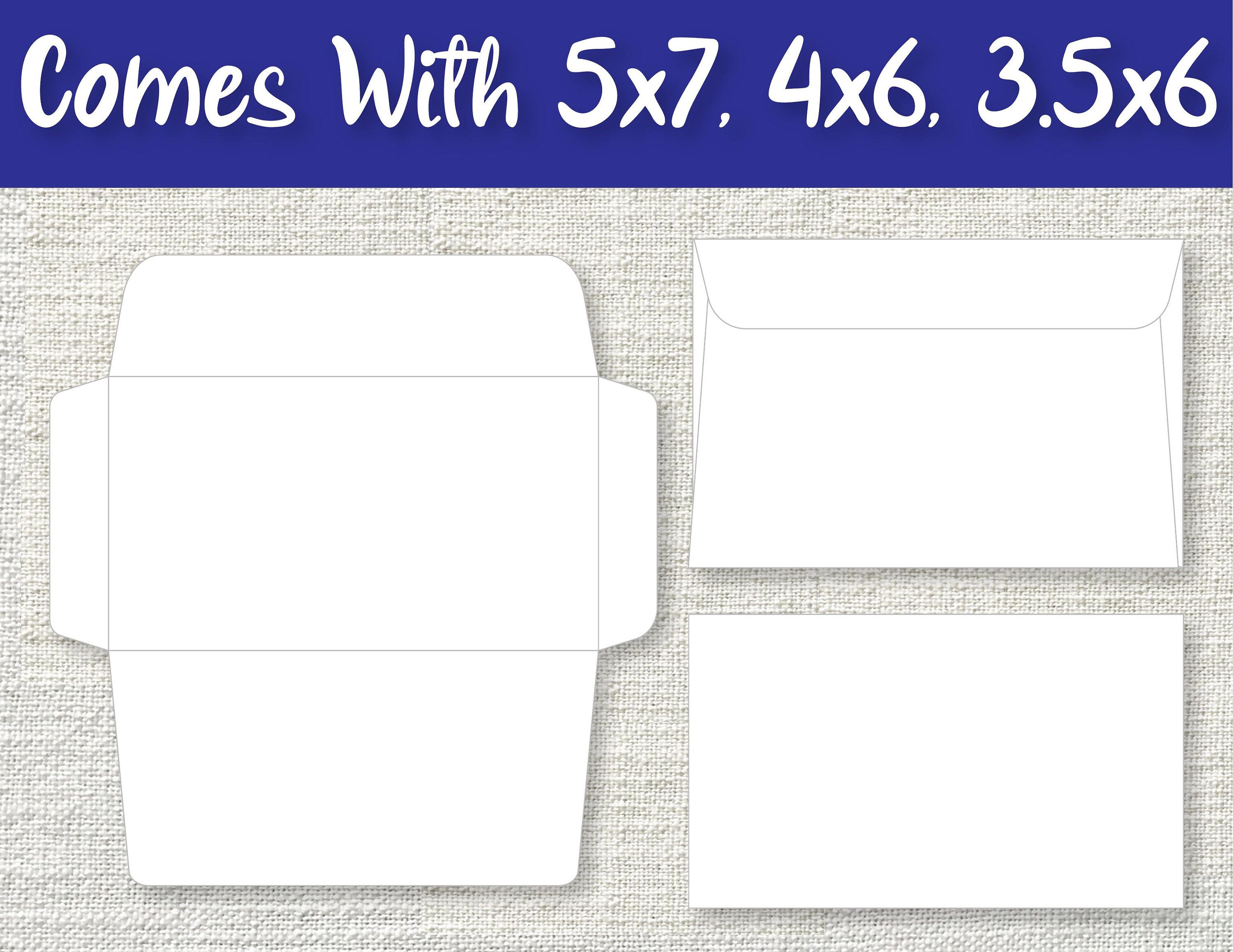Printable Envelope Bundle / 5x7 Envelope / 4x6 Envelope / 3.5x6 ...