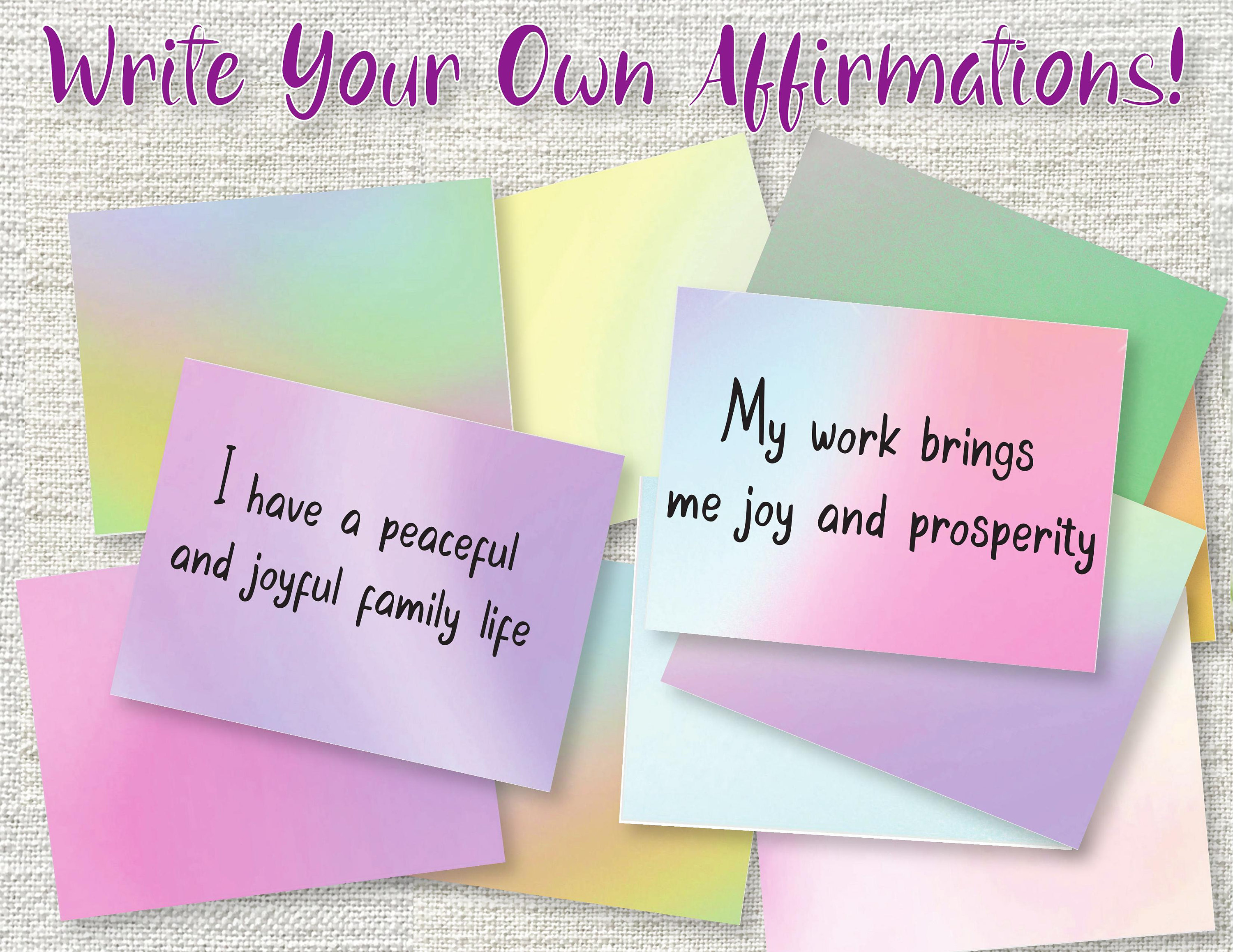 Printable Affirmation Cards / Blank Affirmation Cards - Etsy