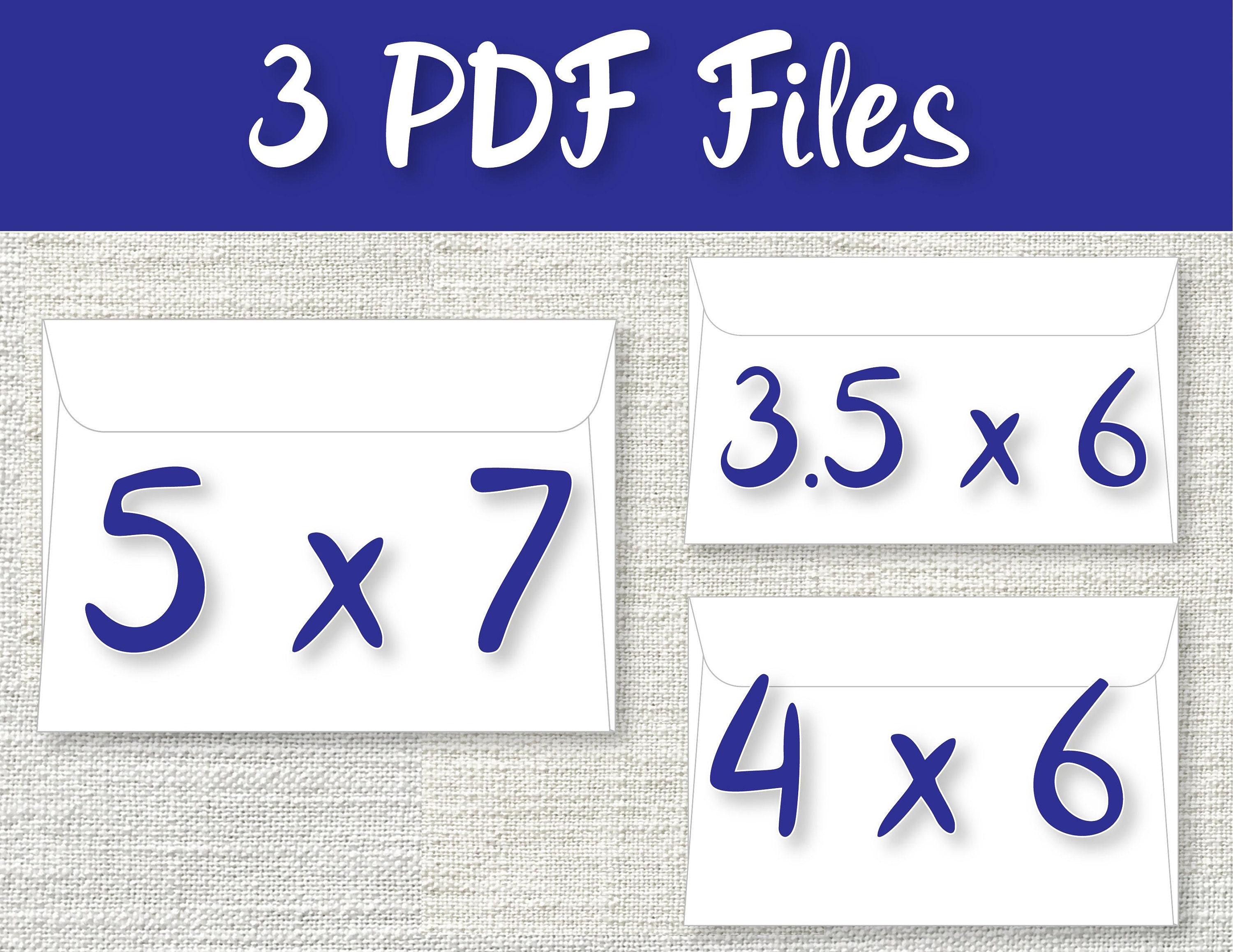 Printable Envelope Bundle / 5x7 Envelope / 4x6 Envelope / 3.5x6 ...