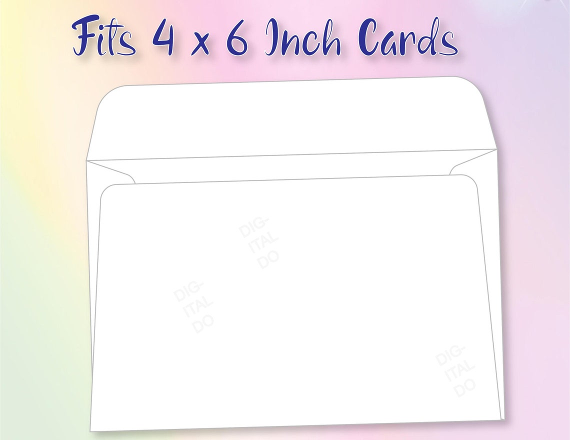 Envelope Template / 4x6 Inch Envelope / Printable Envelope - Etsy