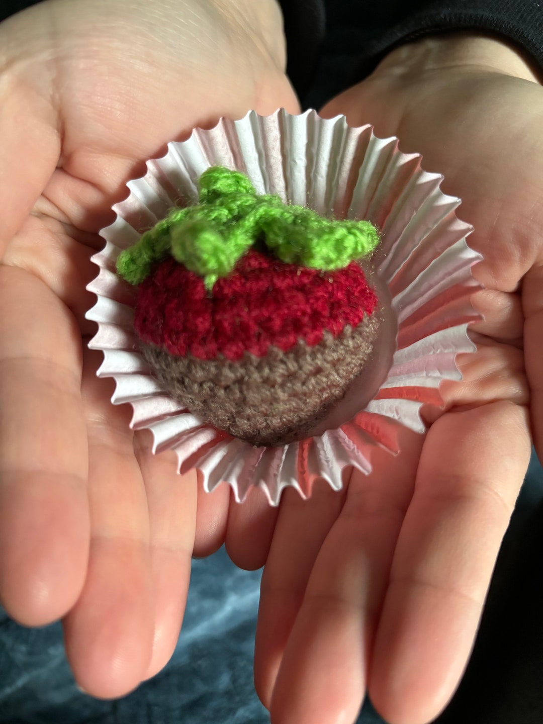 Crocheted Chocolate Covered Strawberries - Etsy