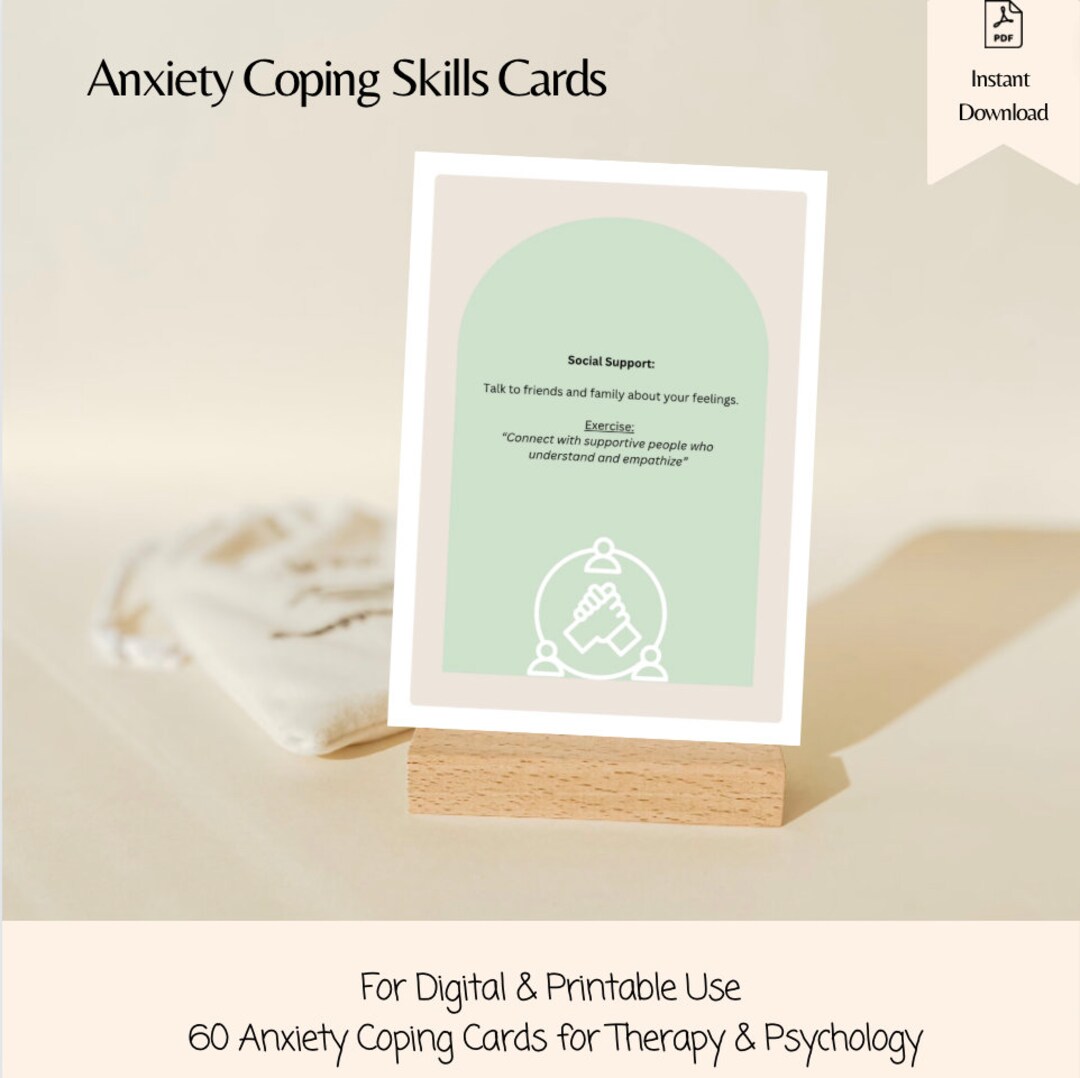 Anxiety Coping Cards Affirmation Cards Therapy Tools - Etsy