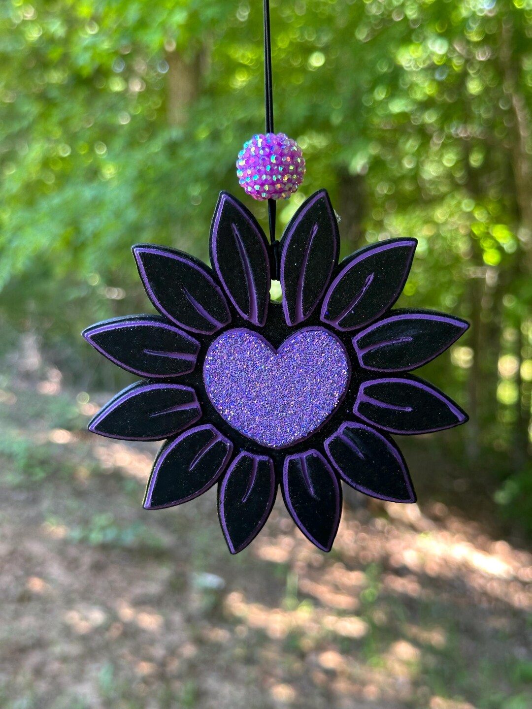 Shimmer Heart Daisy Scented Car Freshie, Gift for Her, Gift for Mom ...